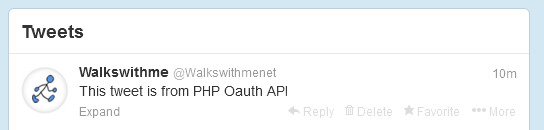 Post To Twitter Using Php Oauth Api Walkswithme